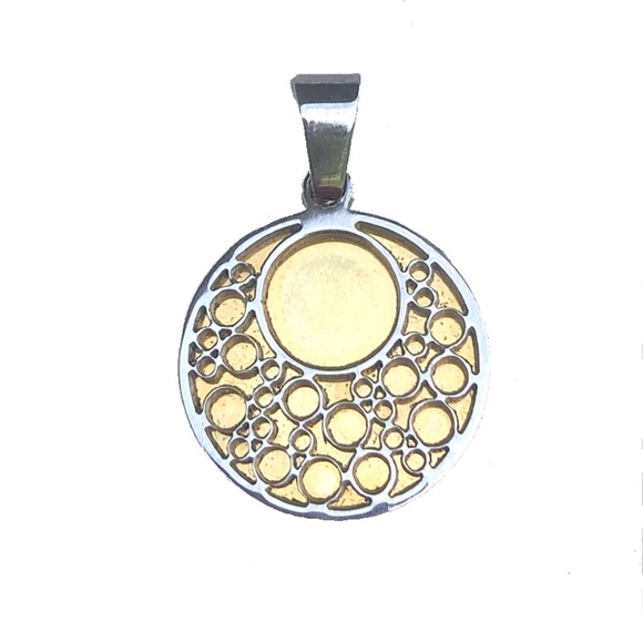 Jewelry | New Stainless Steel Reversible Two Toned Large Medallion ...